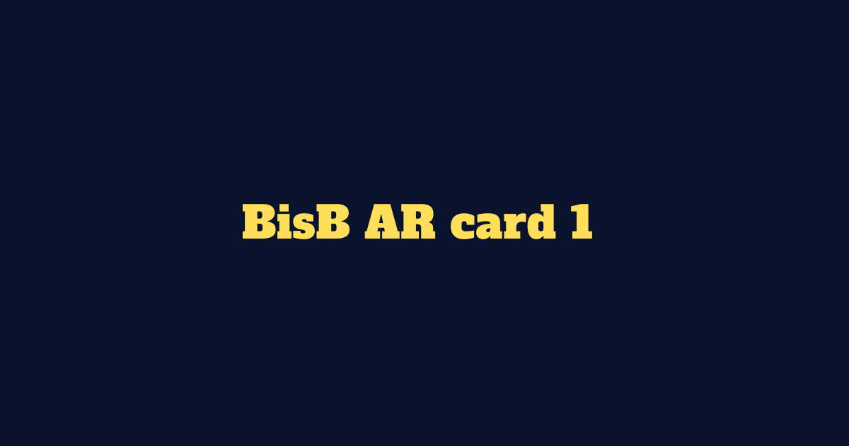 BisB AR card | CommUnion | 8th Wall