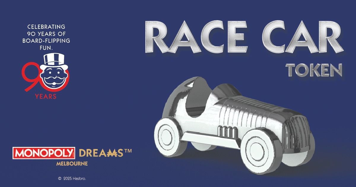 Monopoly Token - Race Car | Monopoly Dreams | 8th Wall