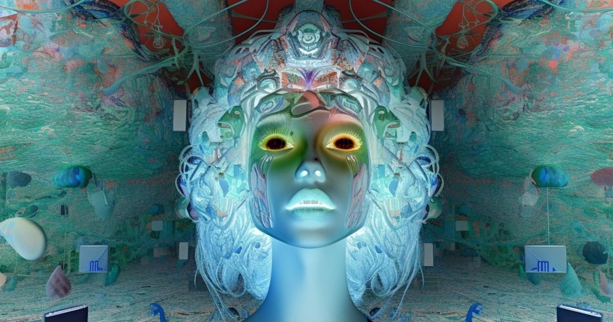 AR Sculpture Gallery Experience - Blue Dress | Byte Brush | 8th Wall