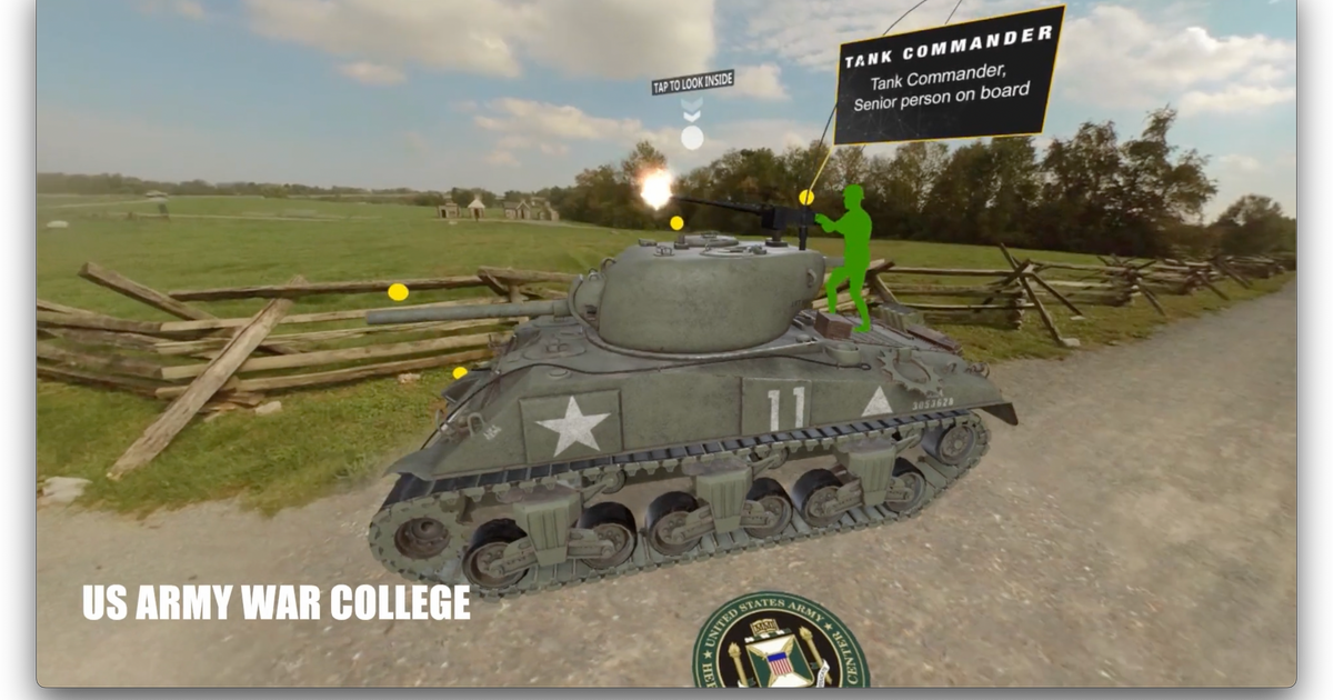 US Army War College - Sherman Tank | Balti Virtual | 8th Wall