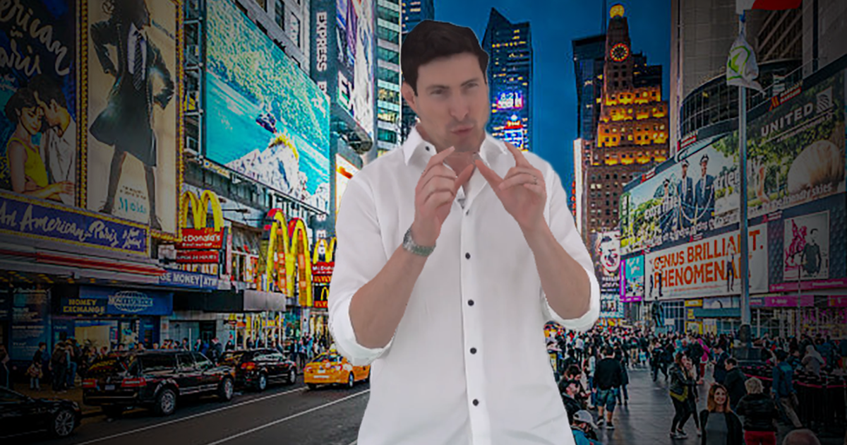 Sam Brock Times Square | GeniusXR | 8th Wall