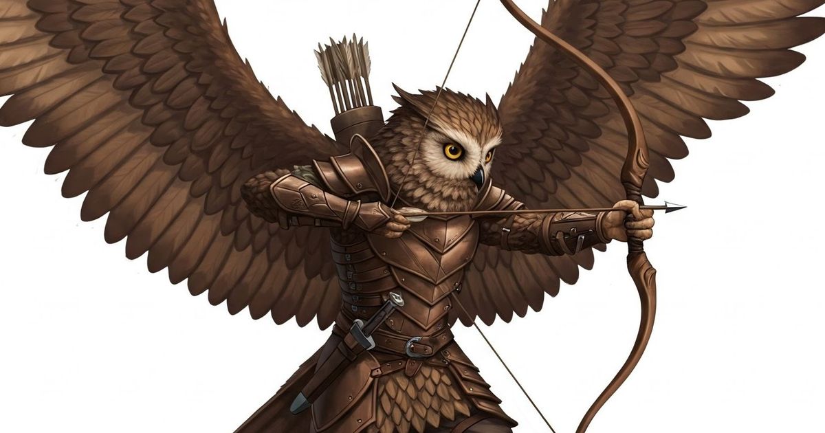 Horus the Aarakocran, in flight on the Mithovan Sea | Andrew Thomason ...