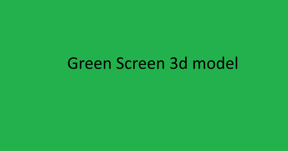 3D Model Green screen video | Total Reality | 8th Wall