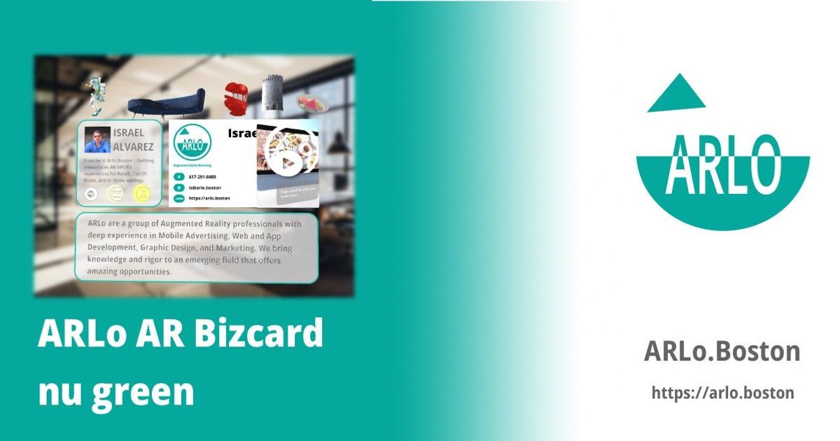 Bizcard White Nu. | Arlo.boston | 8th Wall