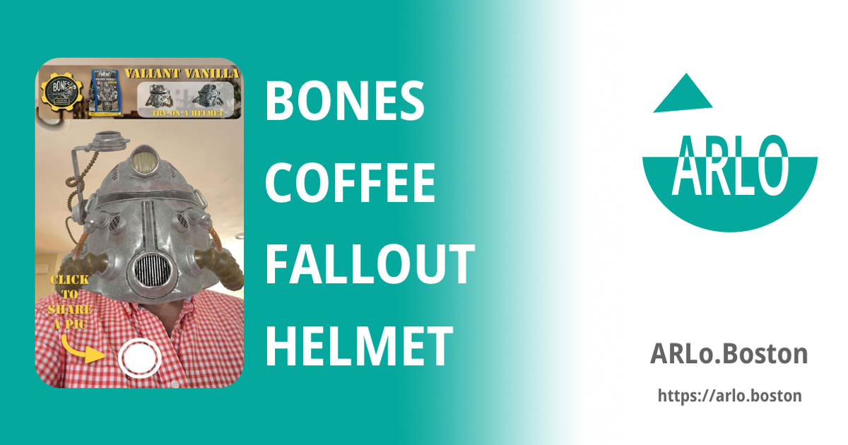 Bones Coffee Fallout Helmet | Arlo.boston | 8th Wall