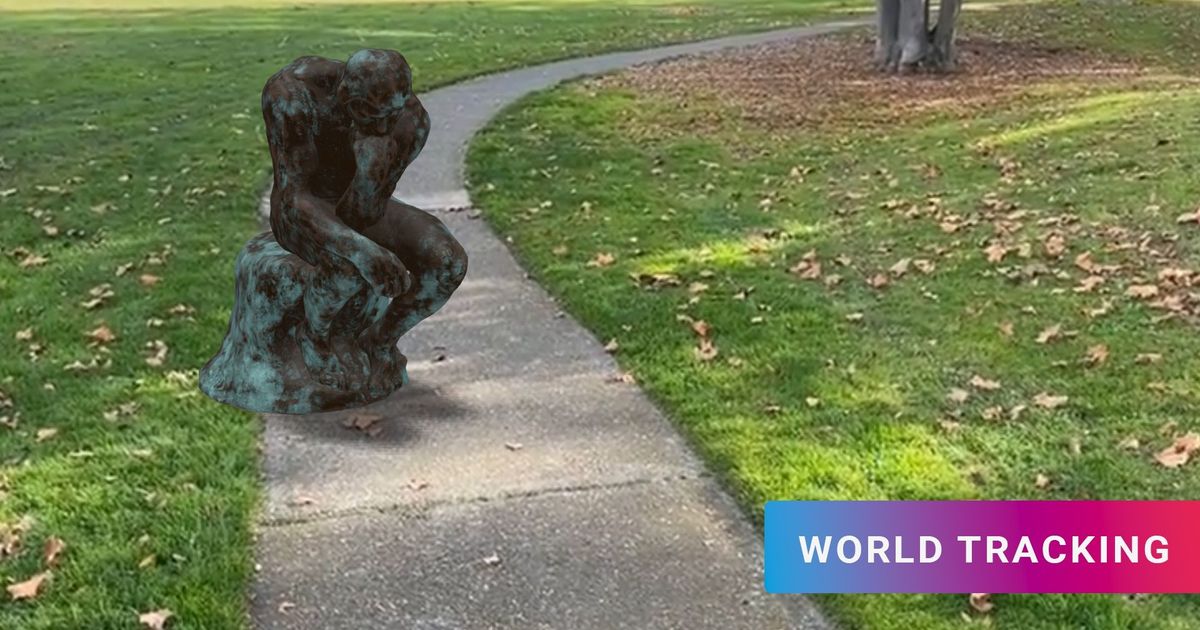 The Thinker AR - Demo World Tracking | ICON XR Studios | 8th Wall