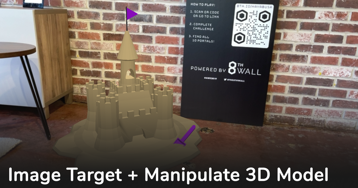 Image Target + SLAM Manipulate 3D Model | 8th Wall Playground | 8th Wall