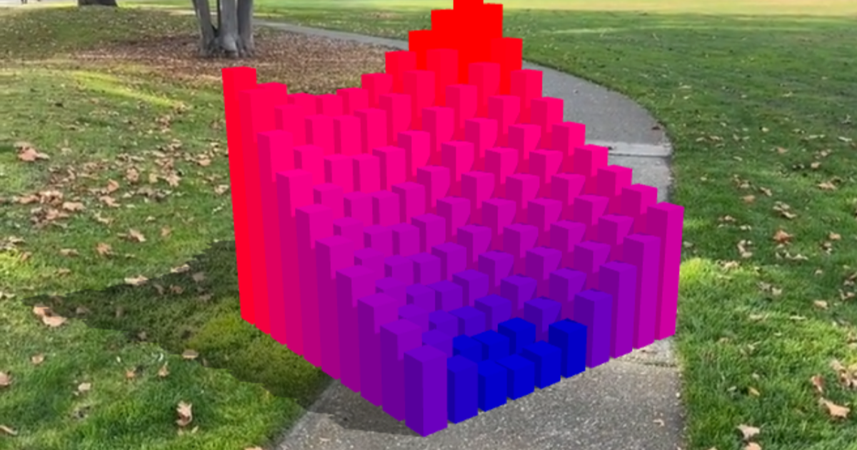 AR Visualization Test: 3d bar chart | MASAKI YAMABE | 8th Wall
