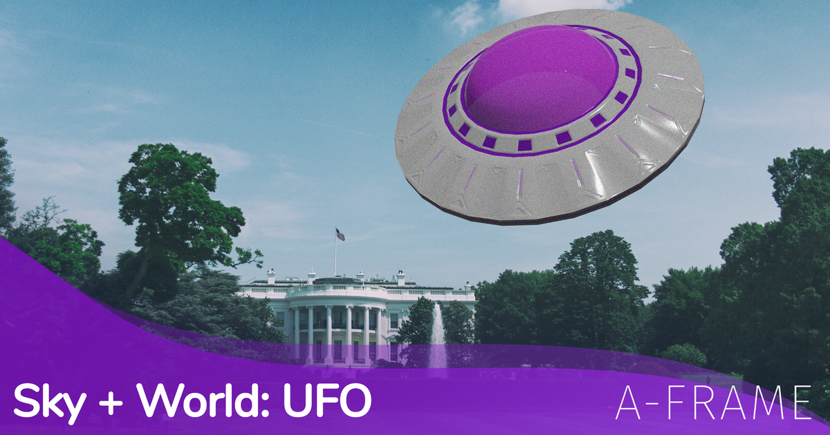 A-Frame: UFO Sky Effects + World Tracking | 8th Wall | 8th Wall