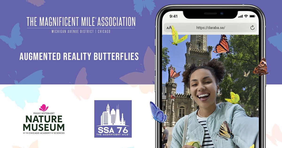 Flight of Butterflies AR Experience in Chicago | Darabase | 8th Wall