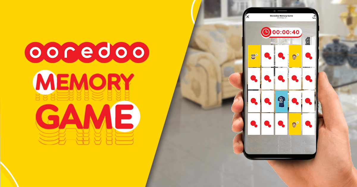 Ooredoo Memory Game | AliveNow | 8th Wall
