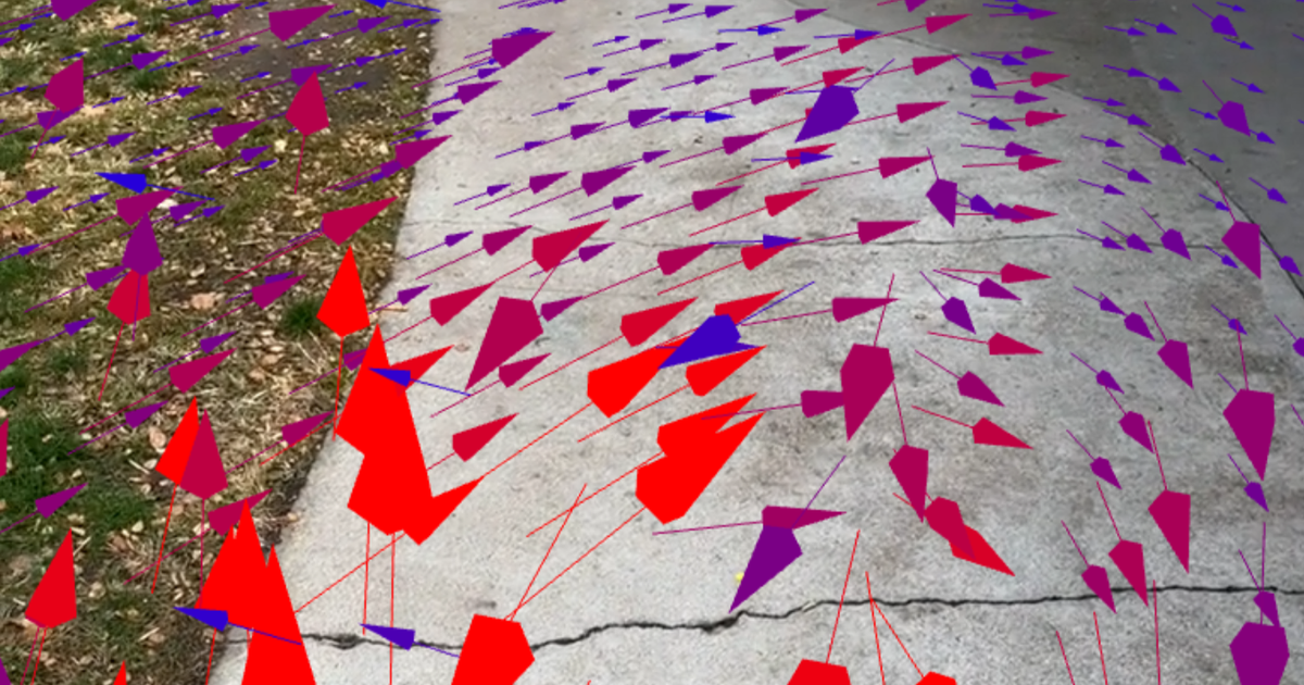 AR Visualization Test: Vector Field | MASAKI YAMABE | 8th Wall