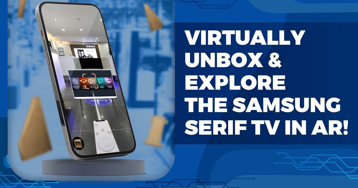 Samsung Serif TV in Augmented Reality: Immersive 3D Web AR experience ...