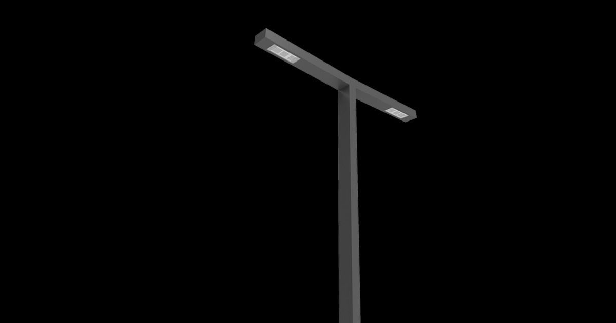 AF3B Pole integrated streetlight | Rooster Lighting | 8th Wall